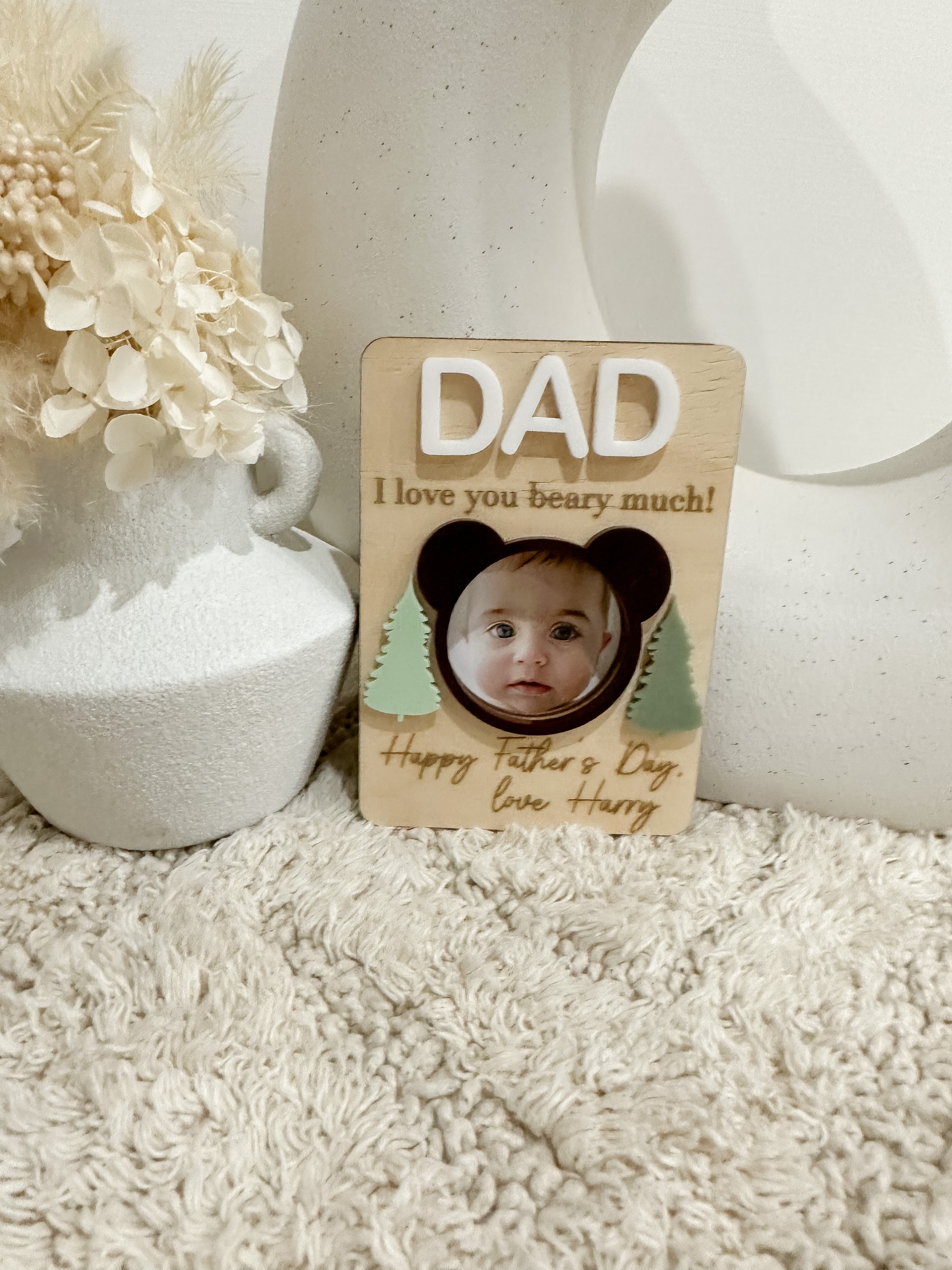 Beary much- Father day fridge magnet – Rila and co